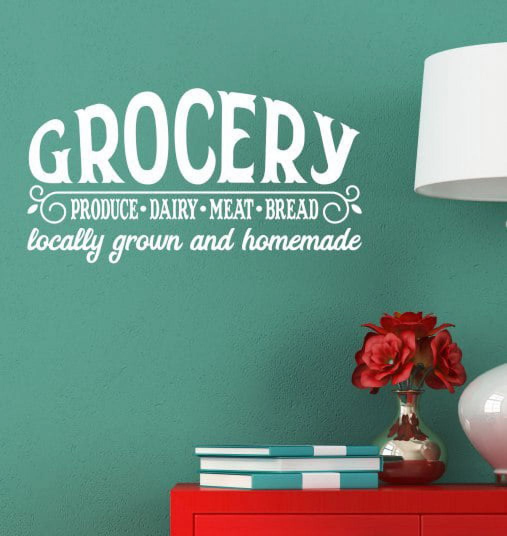 Locally Grown Homemade Farmhouse Decals Kitchen Letters Grocery Sticker ...