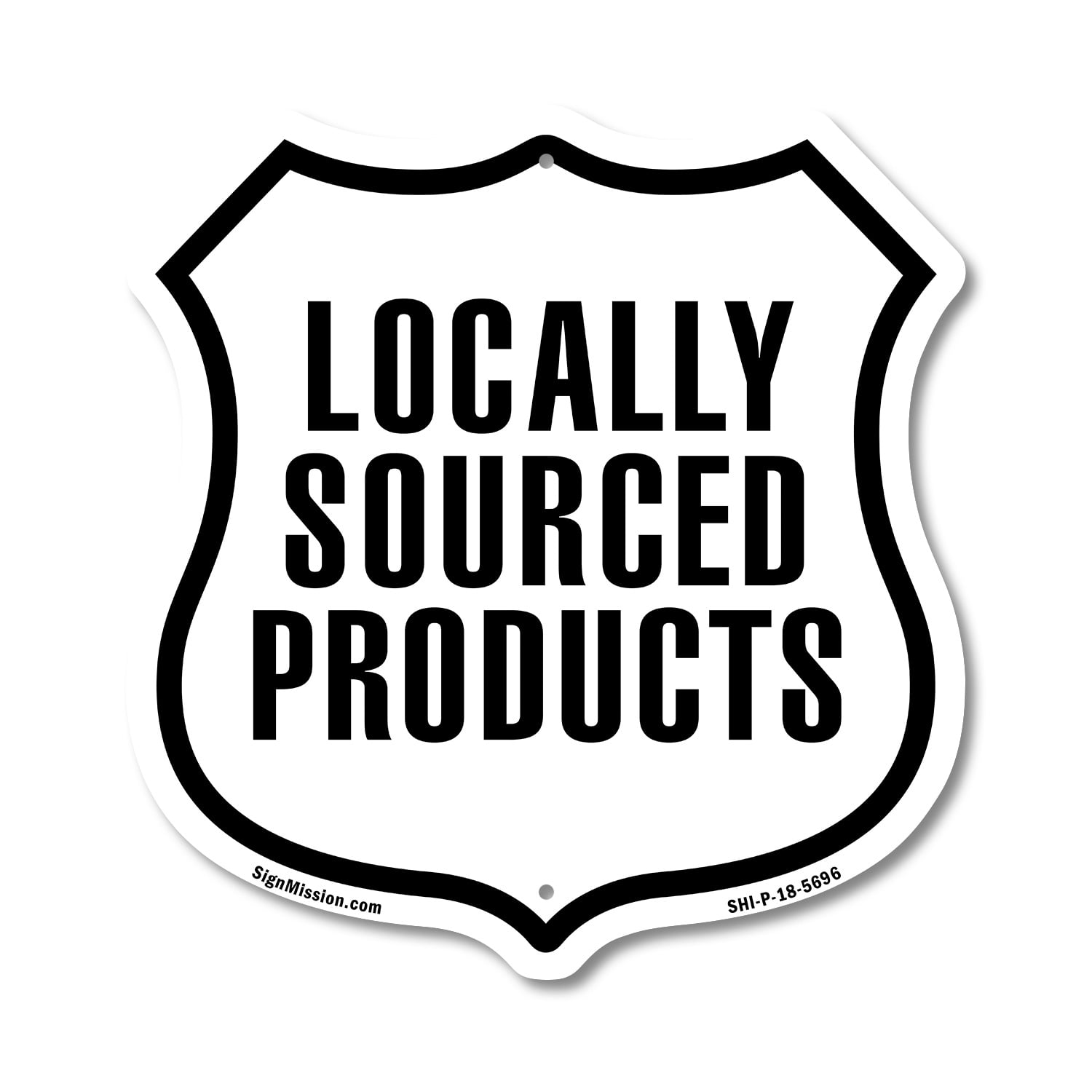 Locally Sourced Products 12 inch X 12 inch Shield-Shaped Rust-Free ...