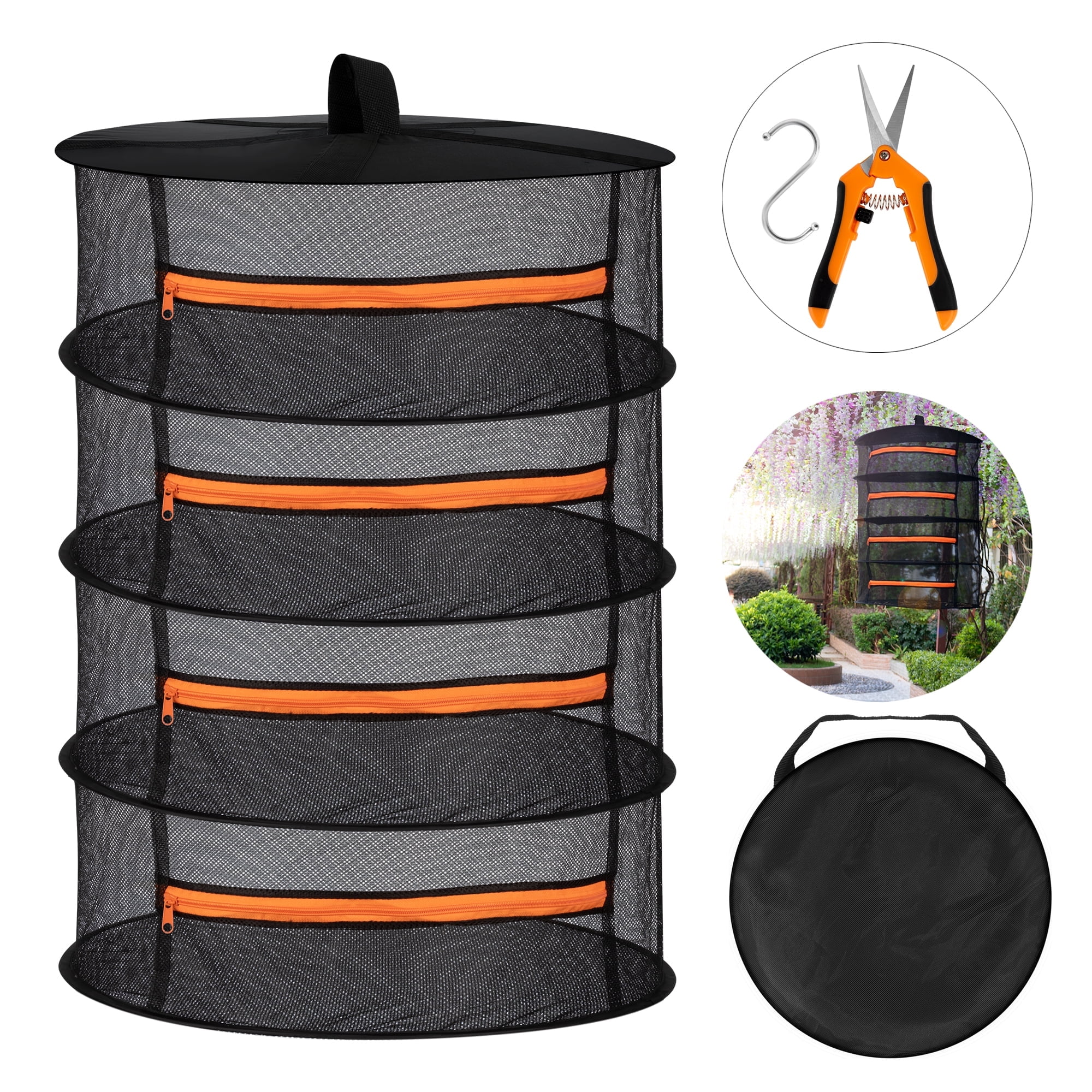 Locbbie Herb Drying Rack, 4-Layer Hanging Mesh Net for Plants/Seeds ...