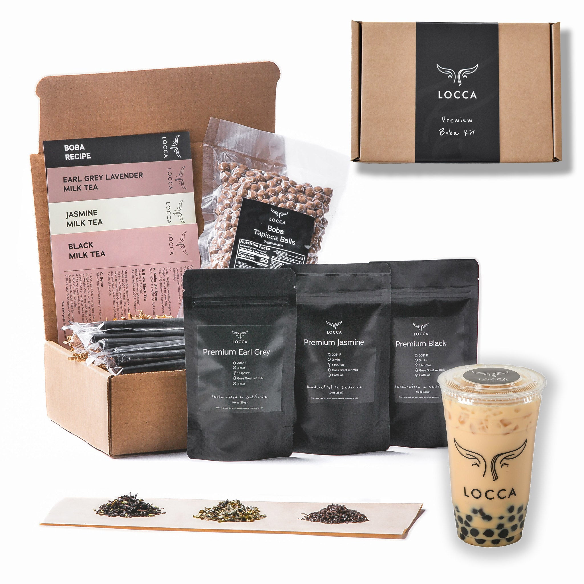 Locca Boba Tea Kit | The Classic | Black Tea, Earl Grey Lavender, and ...