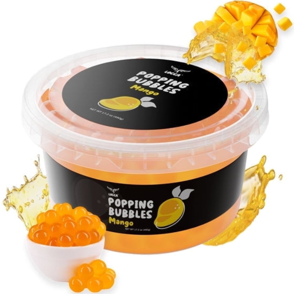 Locca Mango Popping Boba - Flavorful For Boba Kits (16 Servings ...