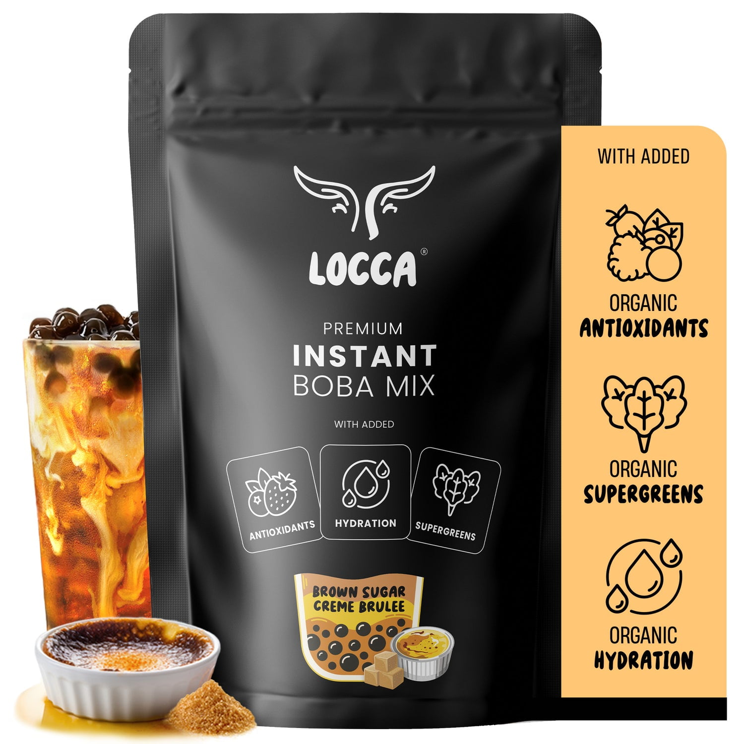 Locca Premium Brown Sugar Creme Brulee Milk Tea Powder - SuperBoba ...