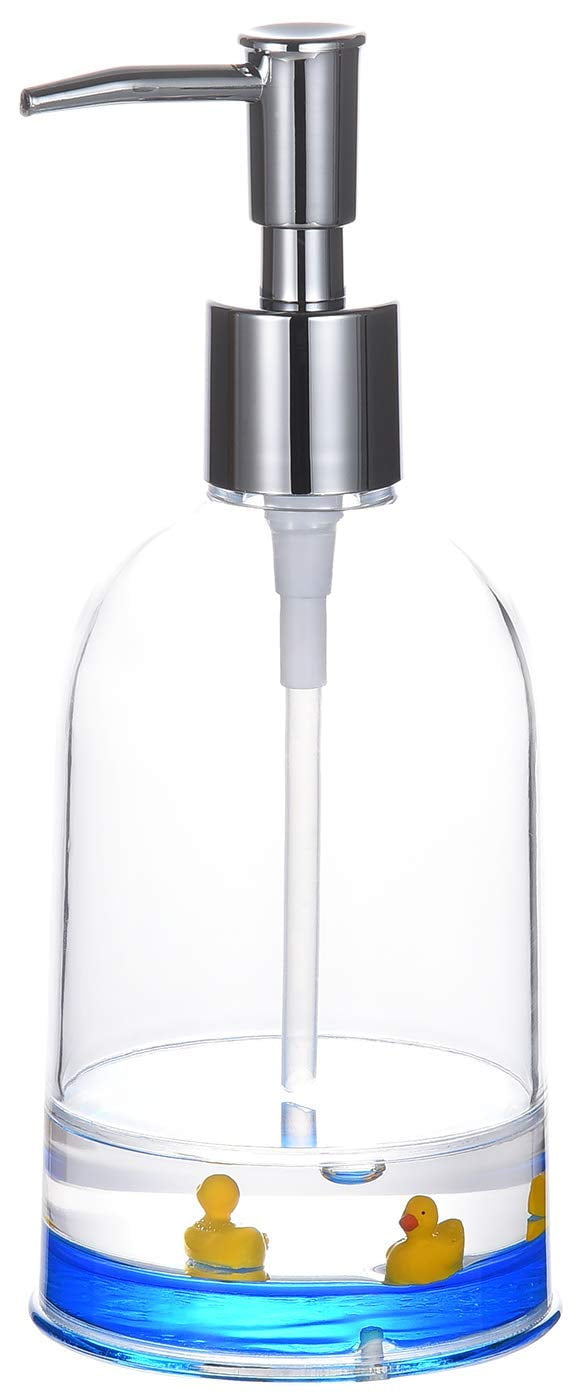 Locco Decor Acrylic 3D Floating Duck Soap Dispenser, Bathroom Vanity ...