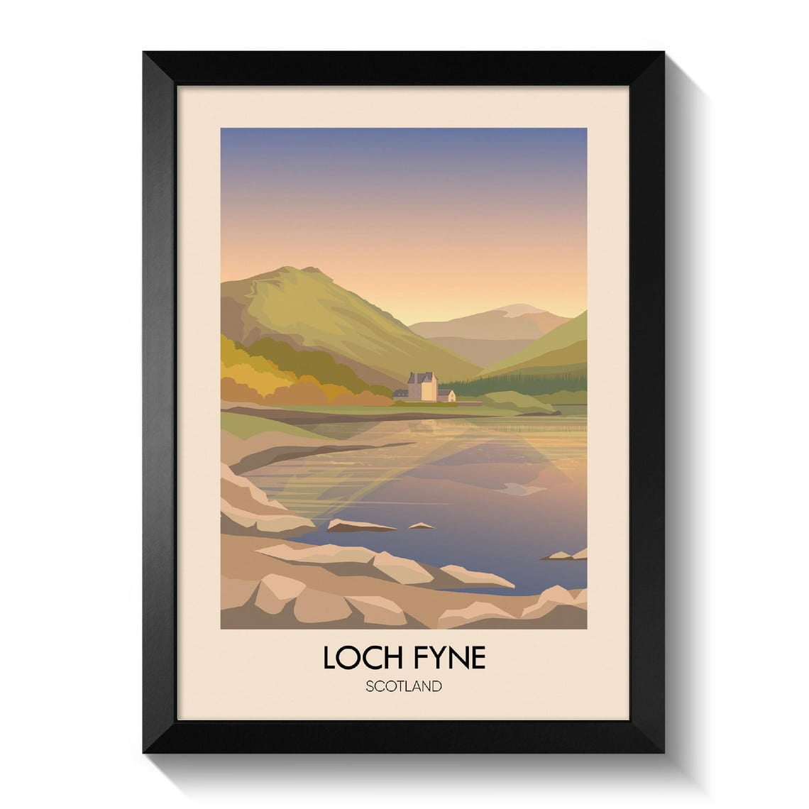 Loch Fyne Poster, Scotland Travel Print, Scottish Highlands, Scotland ...