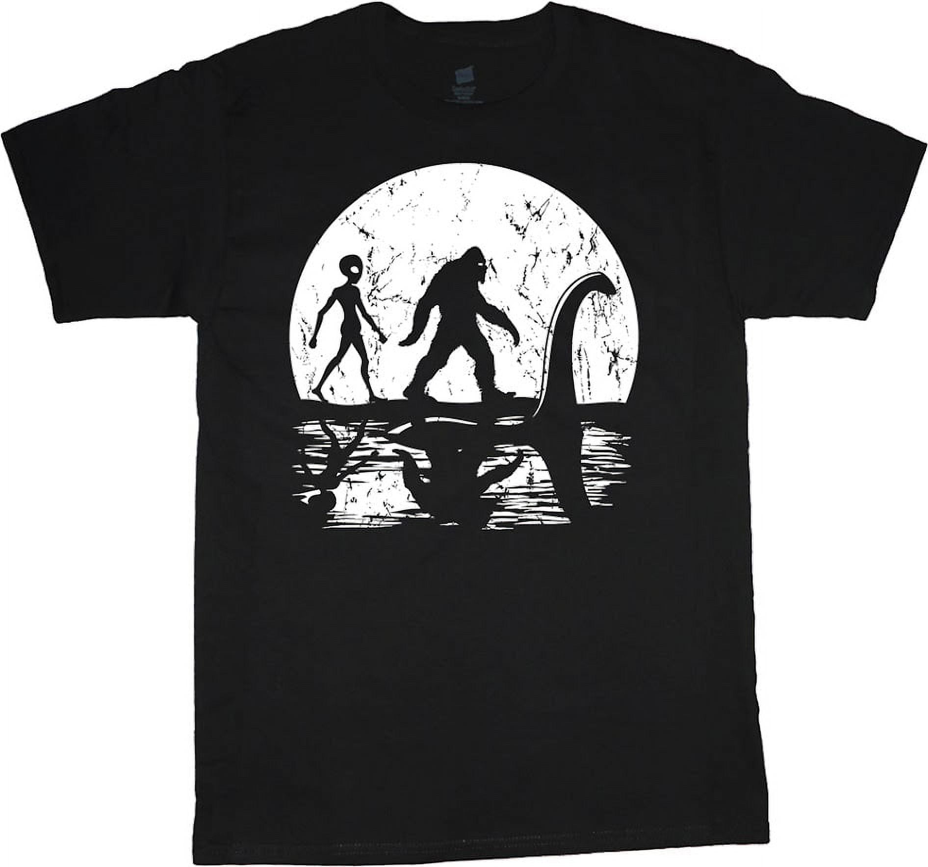 Loch Ness Monster Alien Sasquatch Bigfoot T-shirt Mens Graphic Tees ...