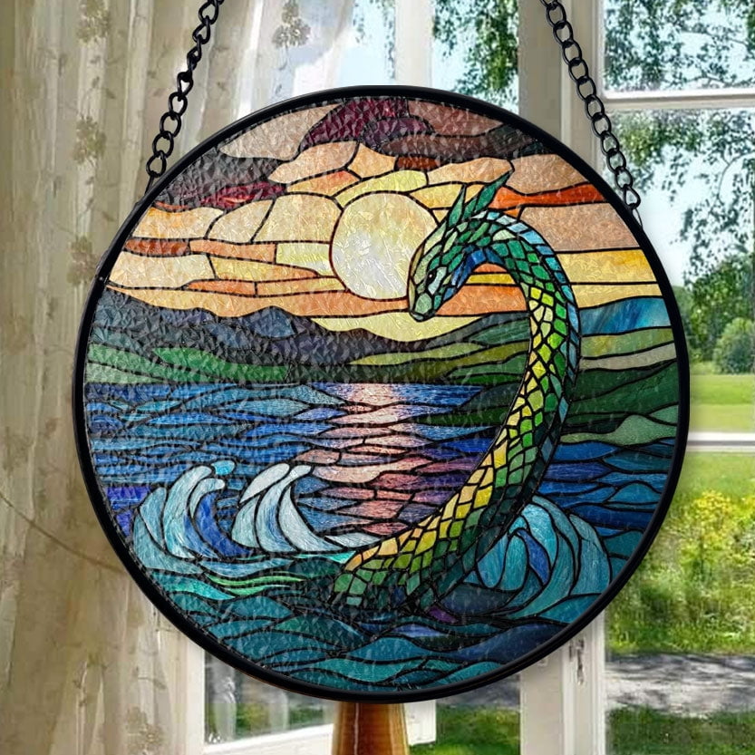 Loch Ness Monster Stained Glass SunCatcher Nessie Light Catcher Window ...
