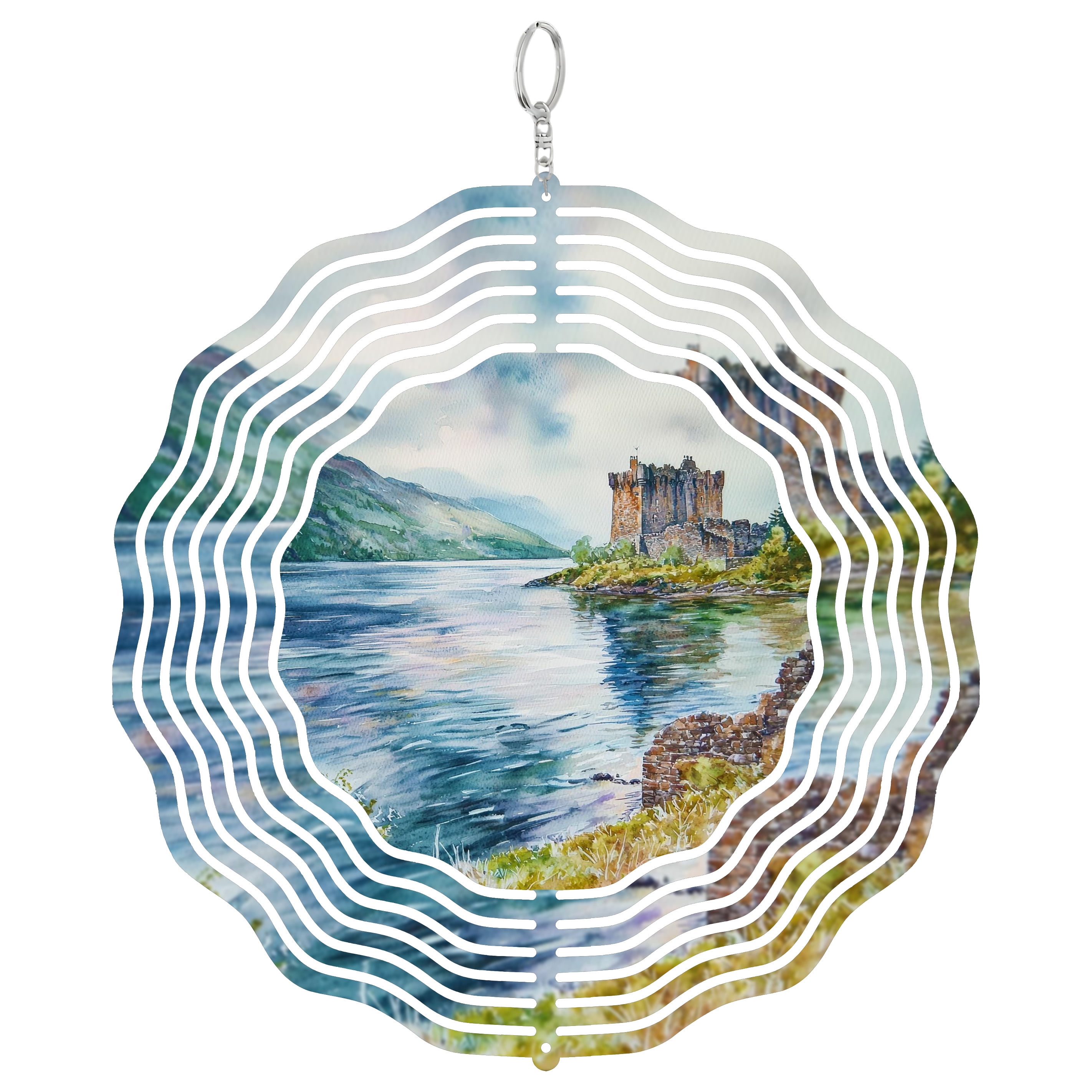 Loch Ness Monster Wind Spinner, 3D Kinetic Scotland Yard Art Outdoor ...