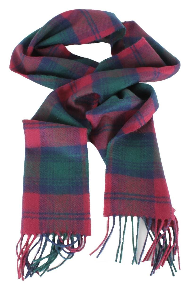 Locharron of Scotland Bowhill Lindsay Modern Lambswool Scarf - Burgundy ...