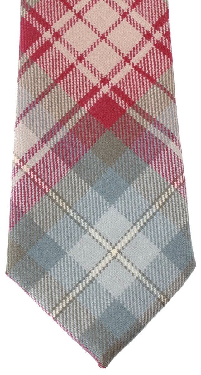Locharron of Scotland Reiver Auld Scotland Tartan Wool Tie - Grey/Red ...