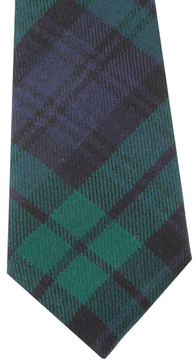 Locharron of Scotland Reiver Black Watch Tartan Wool Tie - Navy/Green ...
