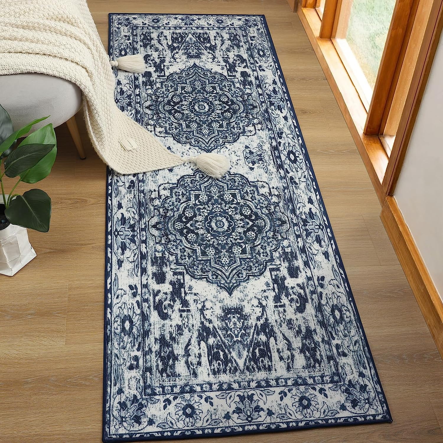 Lochas Boho Area Rug Vintage Bohemian Rugs Floor Carpet for Hallway ...