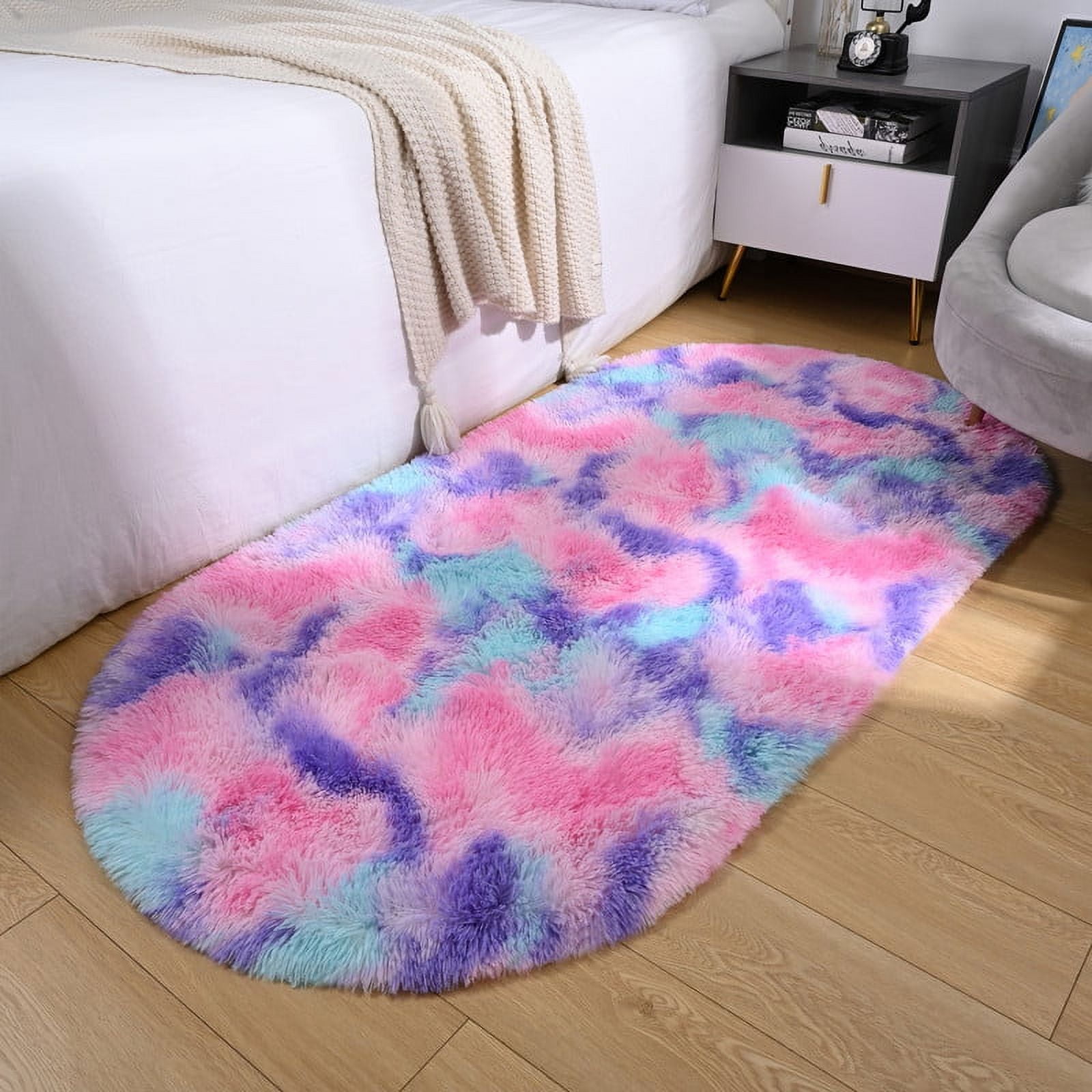 Lochas Fluffy Rugs, Soft Shaggy Rug for Bedroom, Living Room, Nursery ...