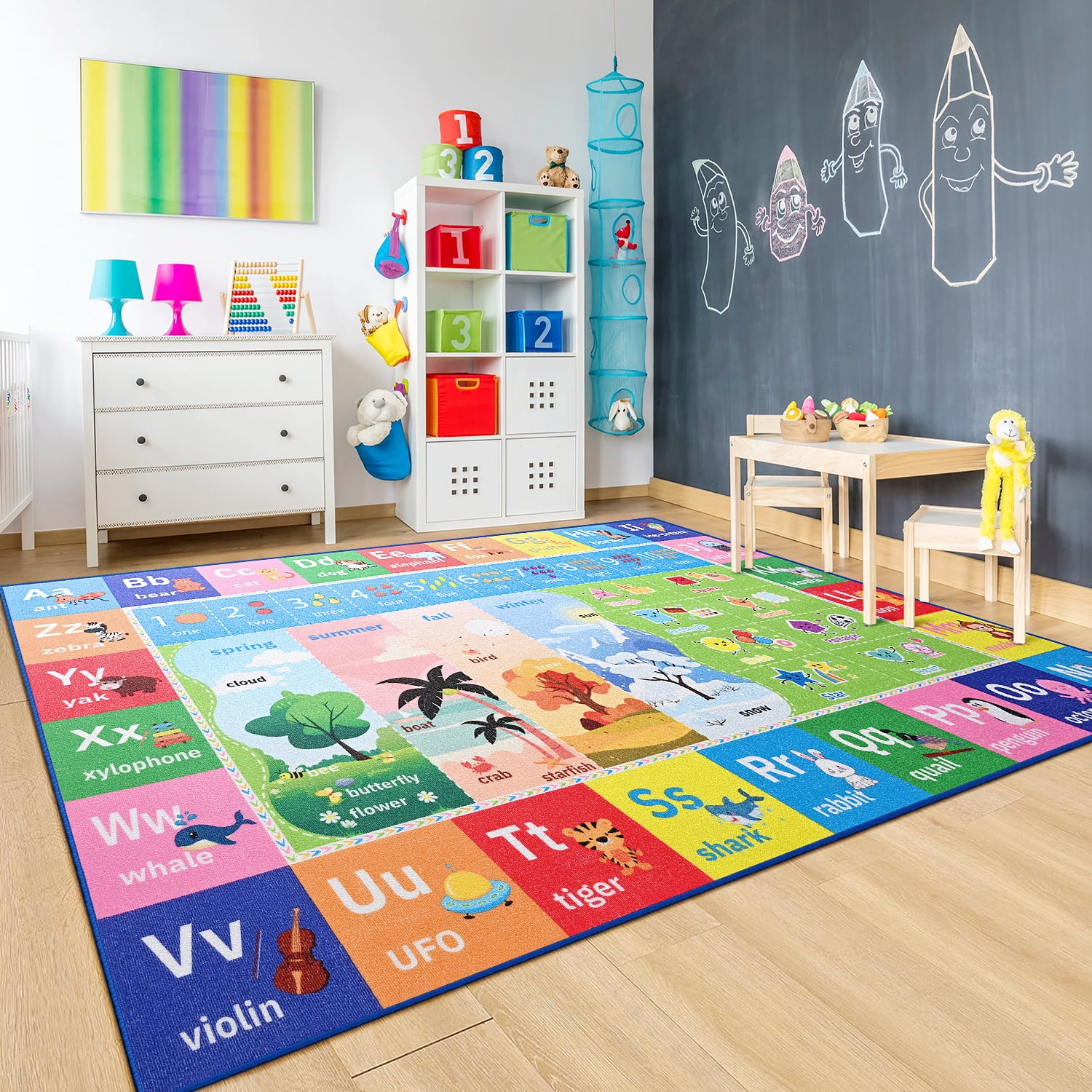 Lochas Kids Play Rug Educational & Fun Carpet Gaming Area Rugs for Kids ...