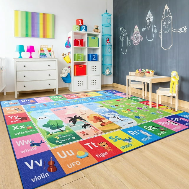 Lochas Kids Play Rug Educational & Fun Carpet Gaming Area Rugs for Kids ...