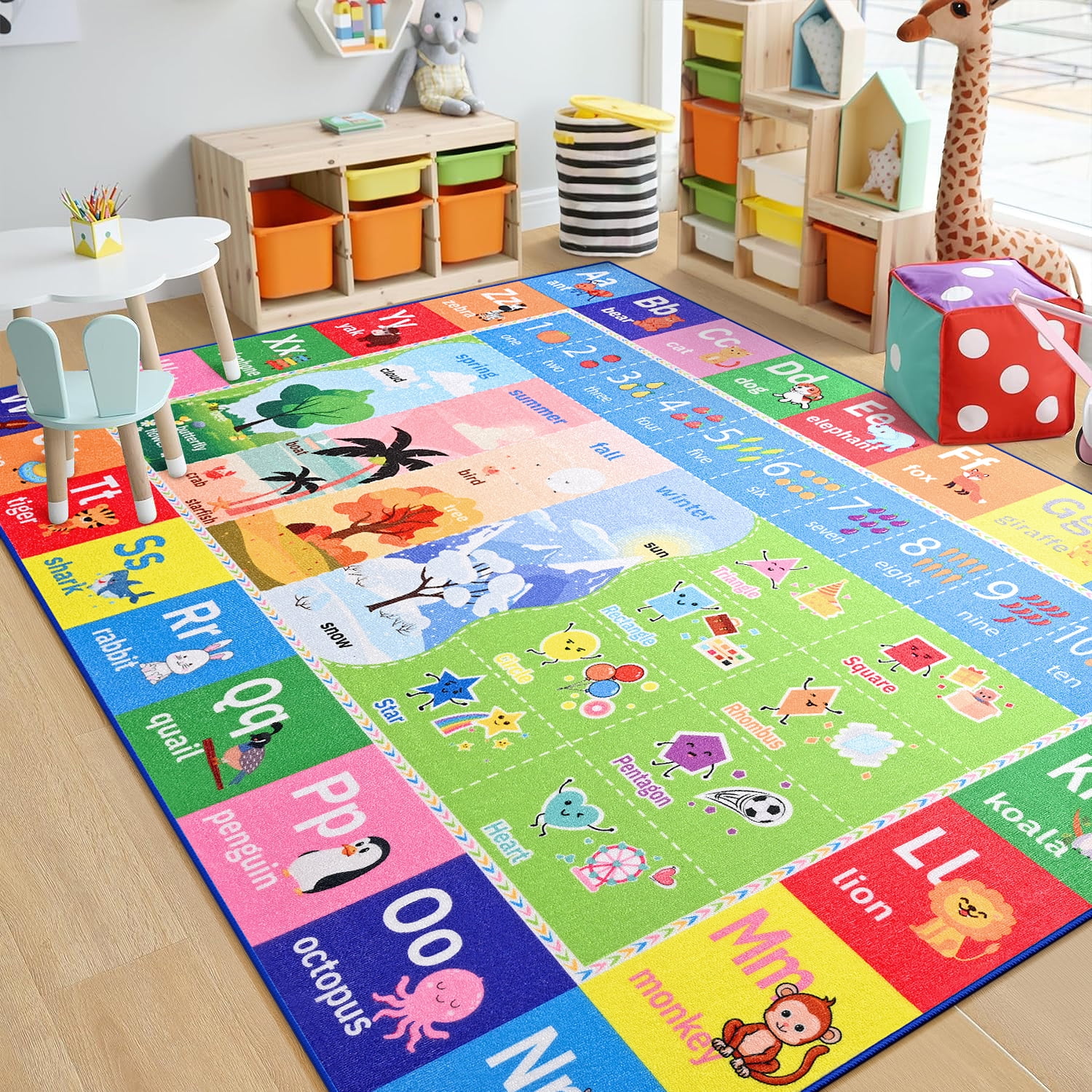 Lochas Kids Play Rug Educational & Fun Carpet Gaming Area Rugs for Kids ...