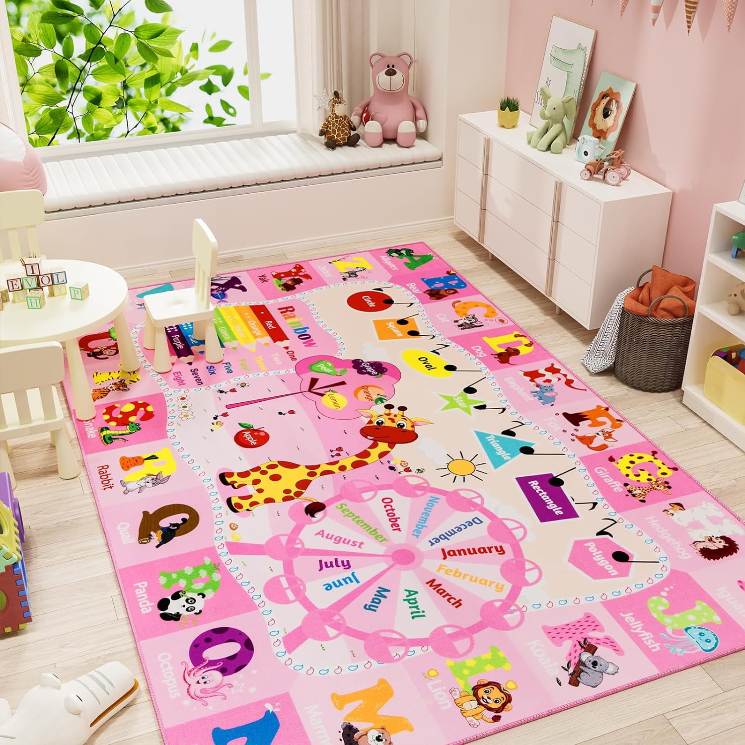 Lochas Kids Playmats Educational Fun Area Rugs Play Mat Soft Animal ...