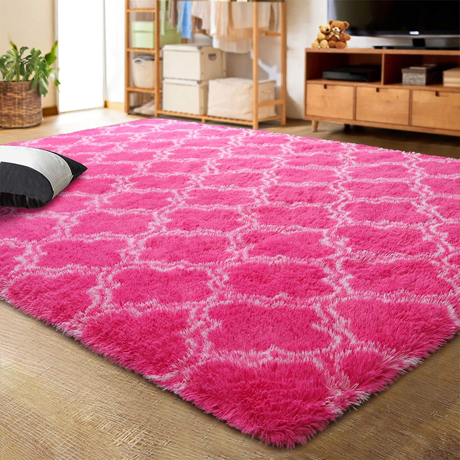 Lochas Soft Geometric Area Rugs for Living Room Bedroom Shaggy Print ...