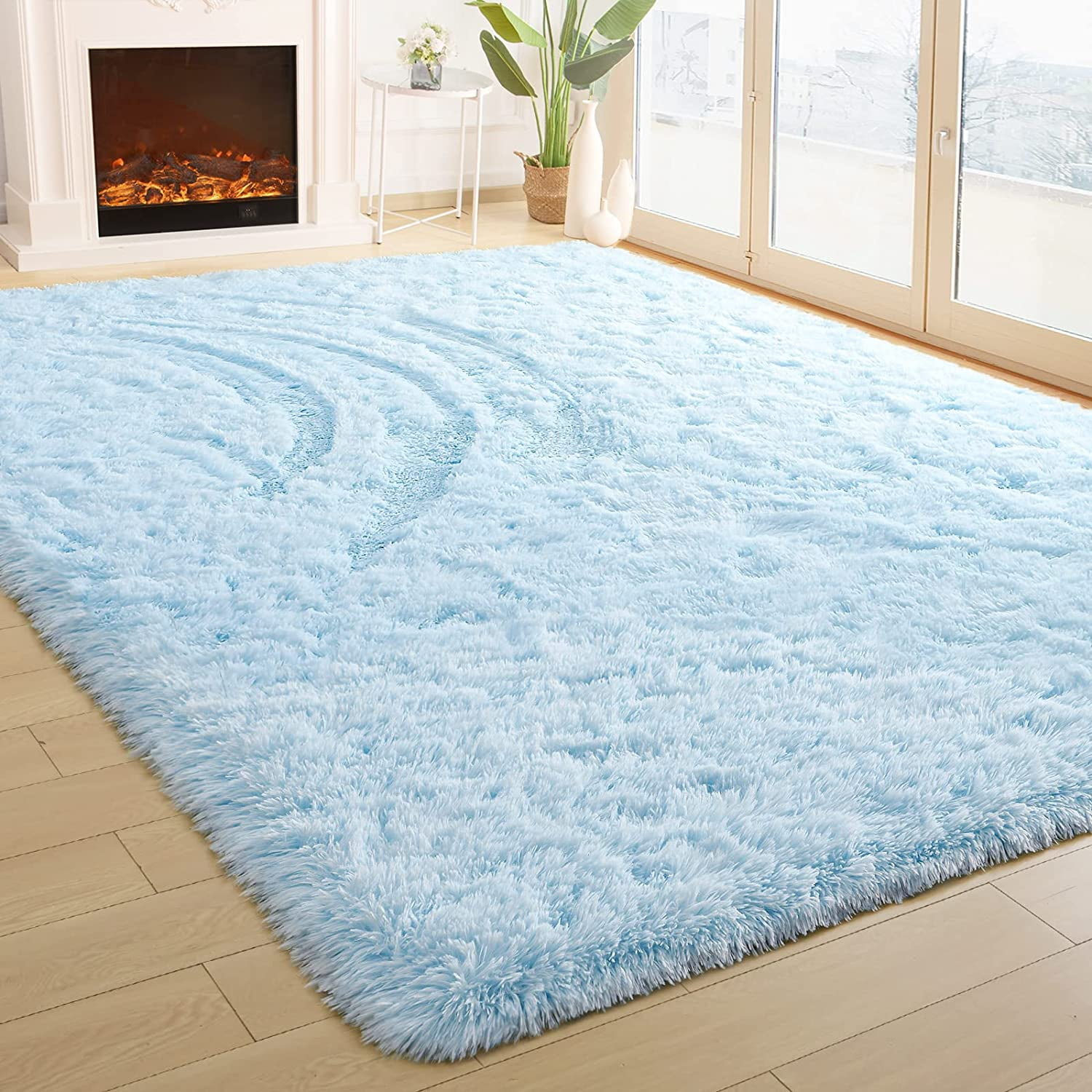 Lochas Soft and Fuzzy Modern Fluffy Rugs Shaggy Area Rug for Home Decor ...