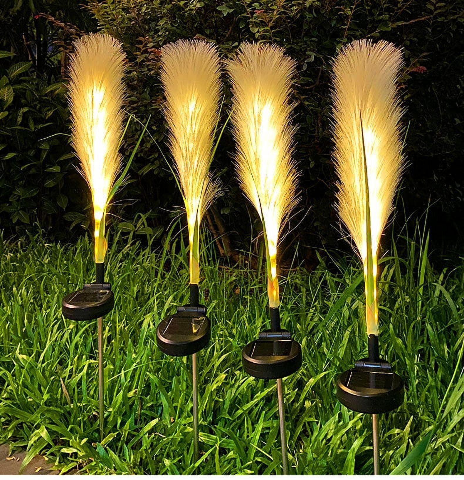 Lochas Solar Reed Lights Outdoor Waterproof Ground Yard Garden ...