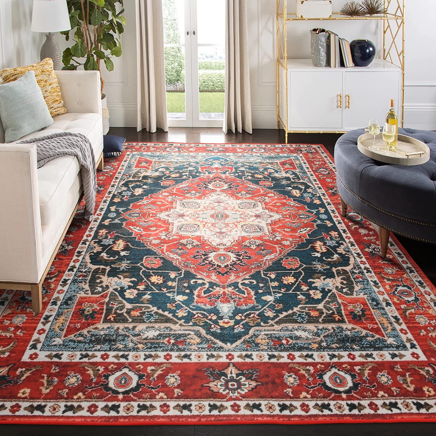 Lochas Vintage Bohemian Area Rug for Living Room, Retro Boho Rug ...