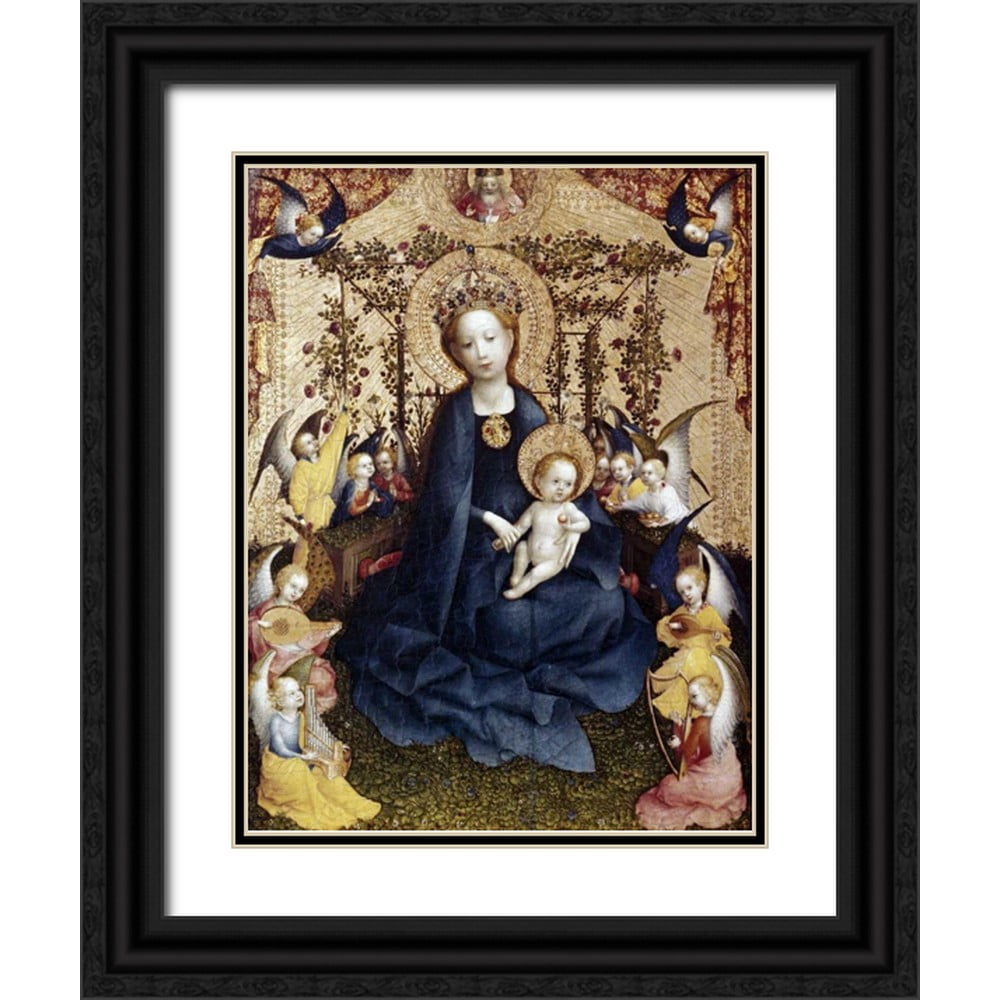 Lochner, Stefan 19x24 Black Ornate Wood Framed with Double Matting ...