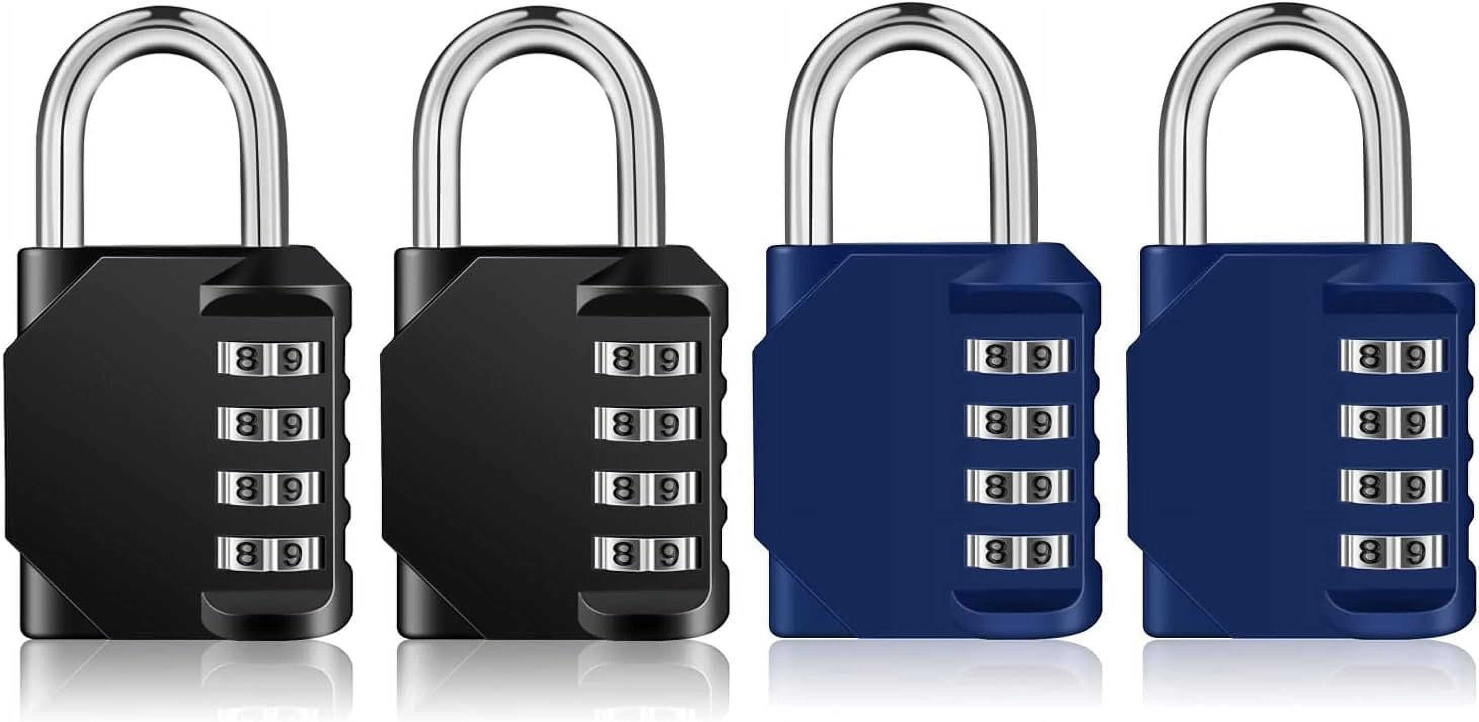 Lock, 4 Four-Digit Combination Padlock Outdoor, School Lock, Gym Lock ...