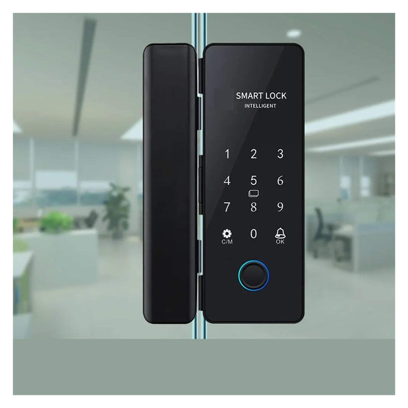 Lock Bluetooth Smart Glass Door Lock with Remote Unlock,Fingerprint ...