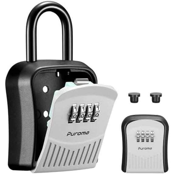 Lock Box Combination Key Lock Box, Wall-Mounted Portable Storage ...