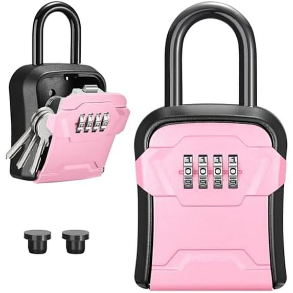 Lock Box, Key Lock Box Wall Mount & Portable Combination Lockbox with ...