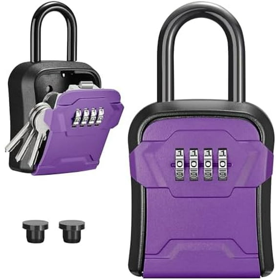 Lock Box, Key Lock Box Wall Mount & Portable Combination Lockbox with ...
