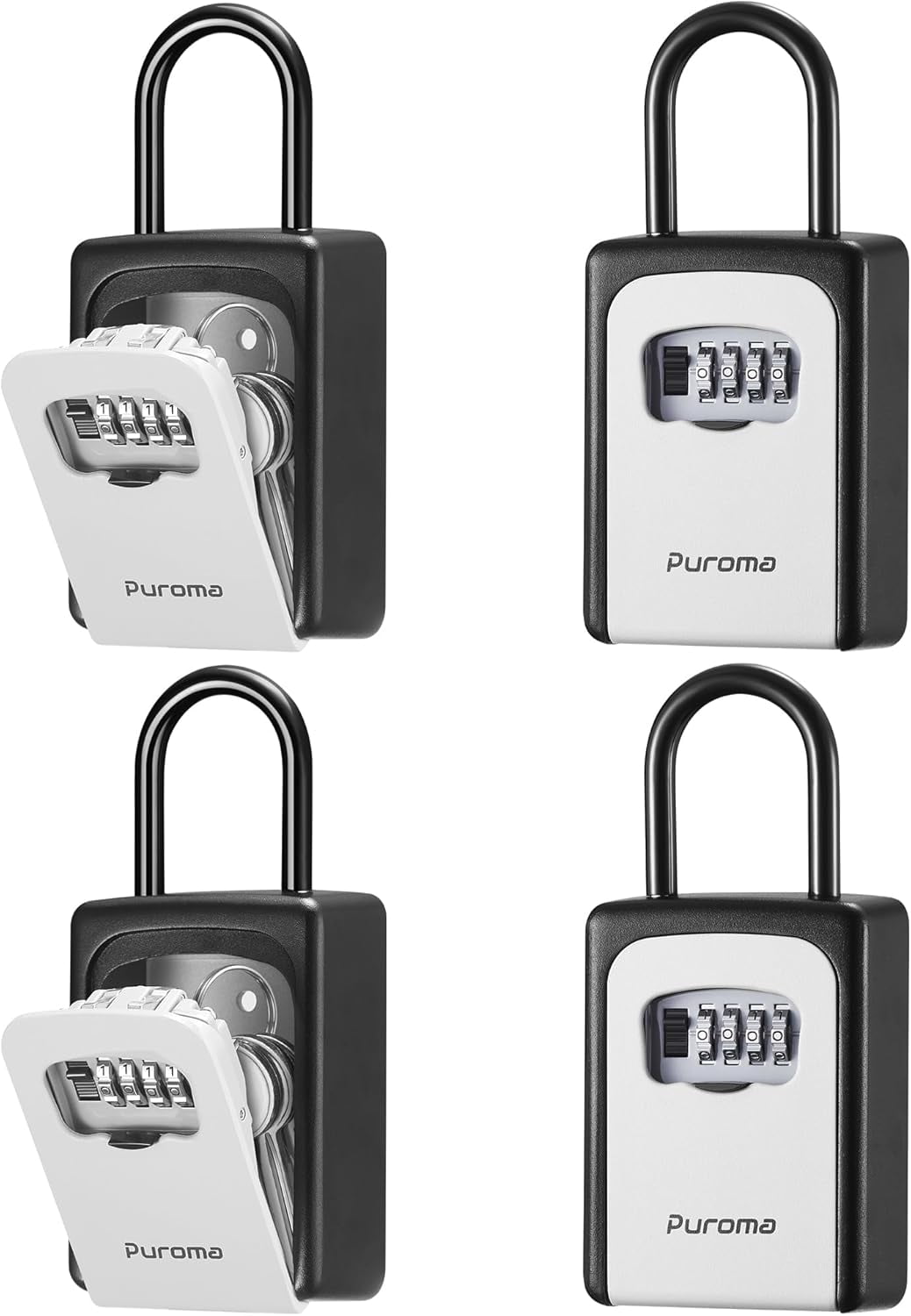 Lock Box, Large Key Lock Box with Resettable Combination Code Lockbox ...