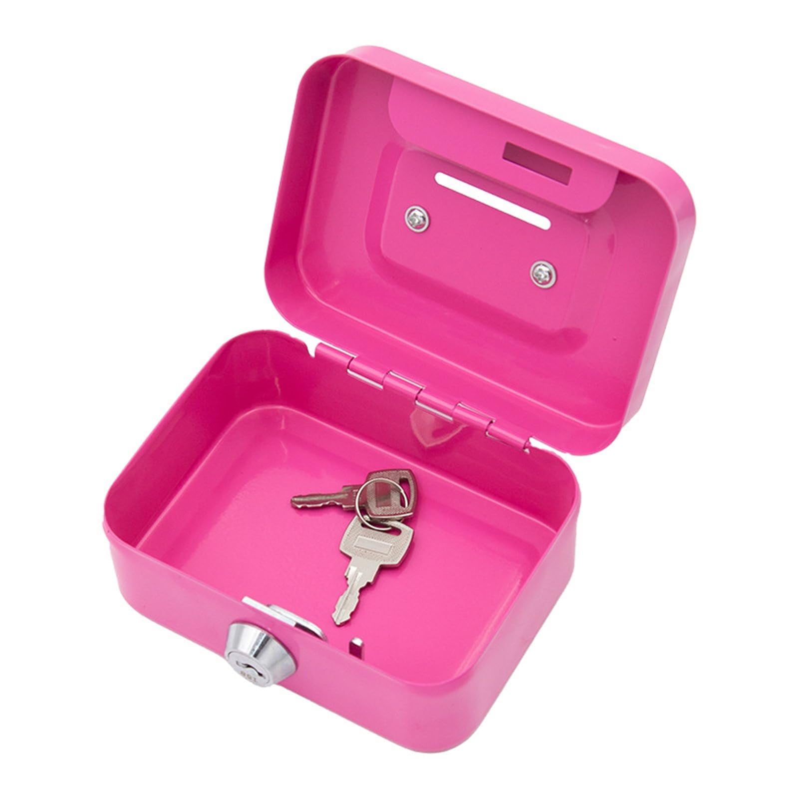 Lock Box, Steel Mini Piggy Bank Safe Box with Key Lock for Kids Cash ...