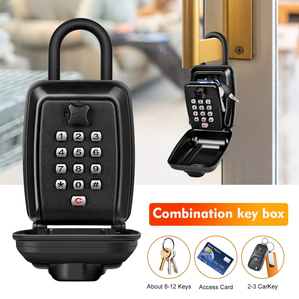 Lock Box for House Key,DFITO Key Lock Box for Door Handle 12-Digit ...