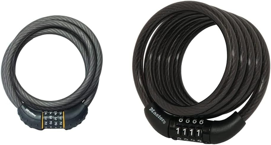 Lock Cable Lock, Set Your Own Combination Bike Lock, 6 ft. Long, Black ...