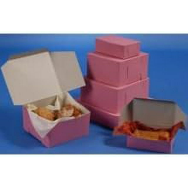 Lock Corner One Piece Strawberry Bakery Box, 10 x 10 x 4 inch - 100 per ...