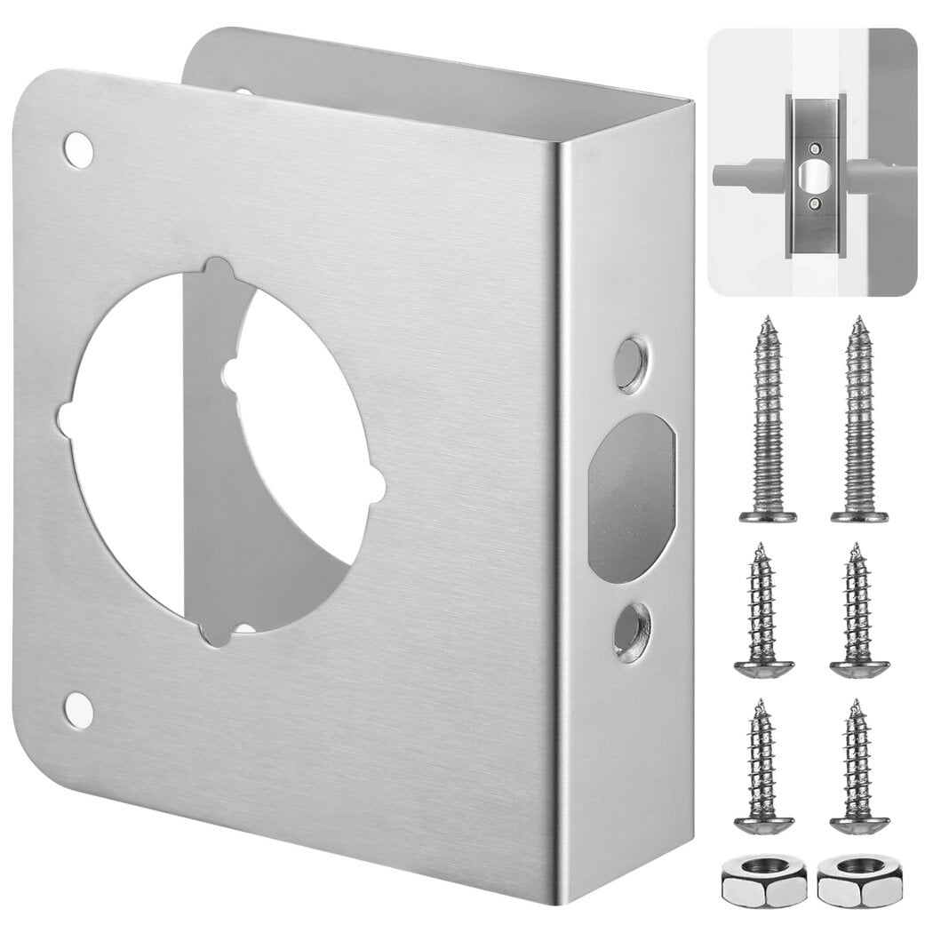 Lock and Door Reinforcer, Door Lock Reinforcement Plate, Stainless ...