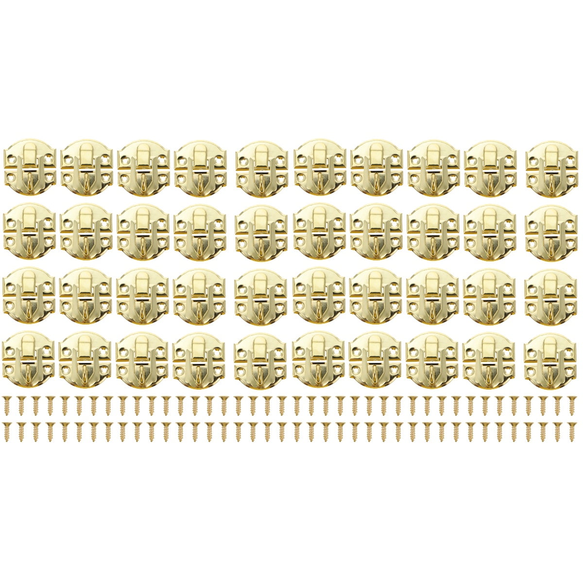 ifundom Antique Style Golden Jewelry Box Latches Iron Hardware 40 ...