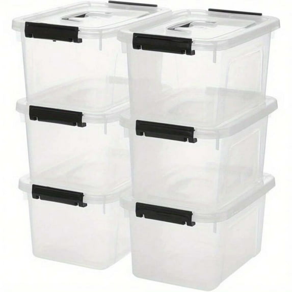 Lock Lids - Clear Plastic Organizer Boxes,Heavy-Duty Containers For ...