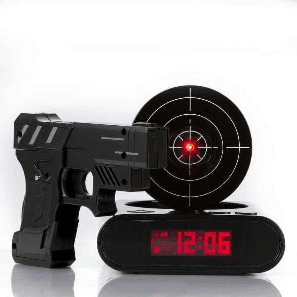 Lock N' Load Creative Shooting Alarm Clock with Gun Deactivate Mode ...