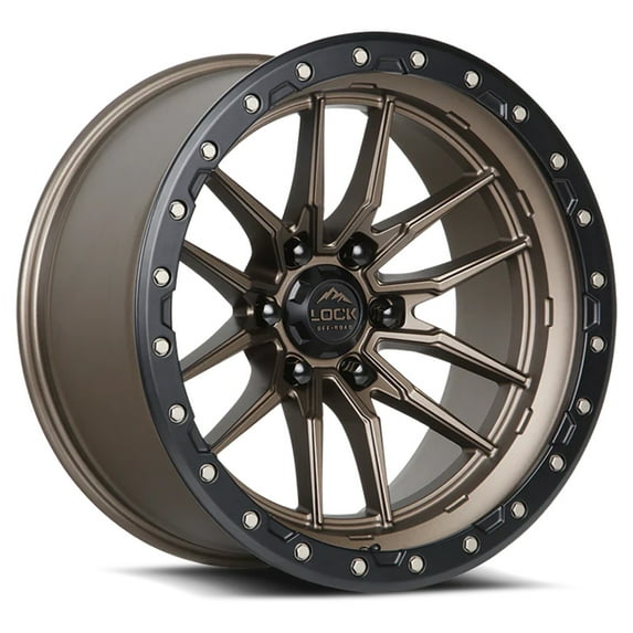 Lock Off-Road KRAWLER 17X9 6X139.7 -12mm Matte Bronze Wheel Rim 17 ...