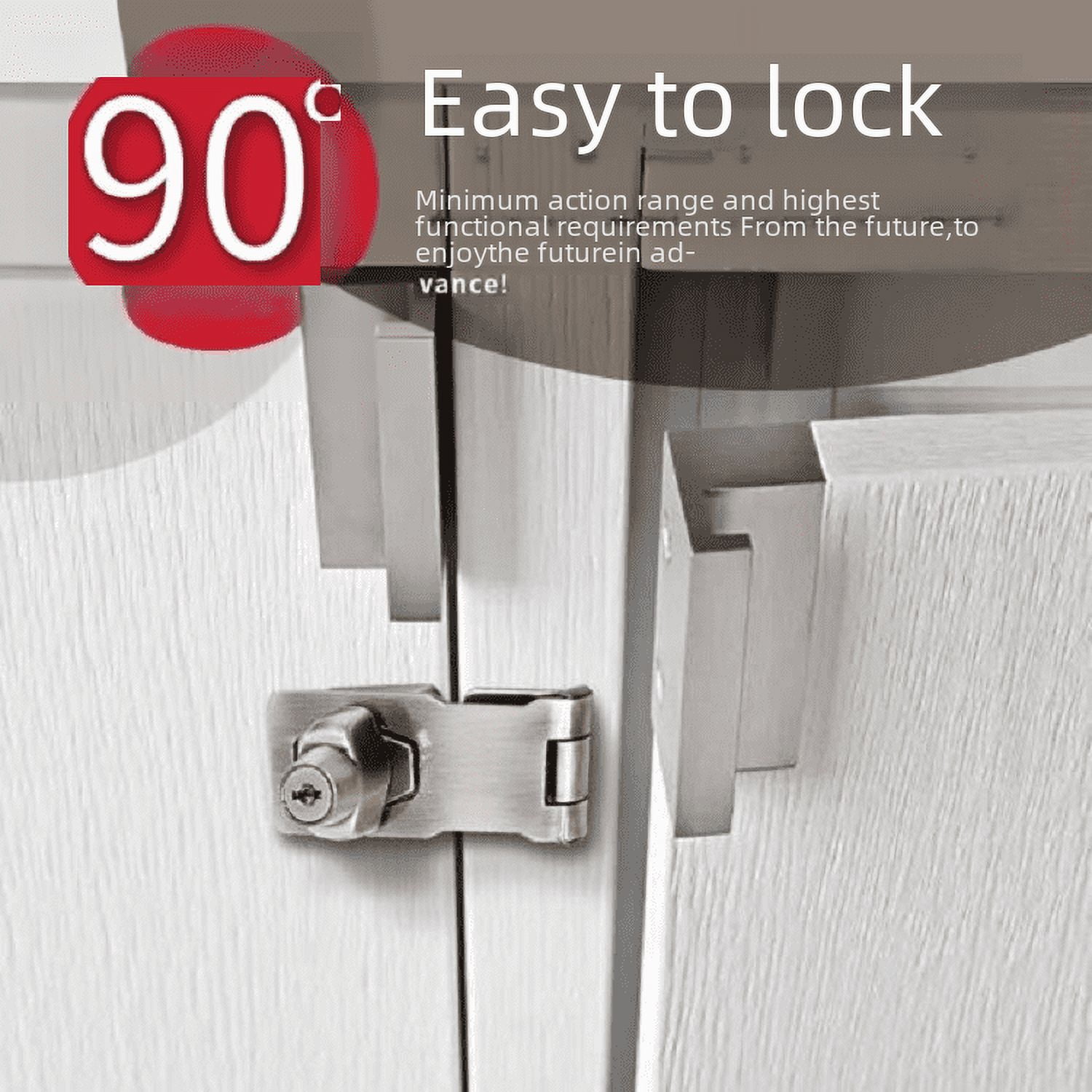 Lock Plate with Lock Lock Buckle Hasp Drawer Cabinet Lock Cabinet Lock ...