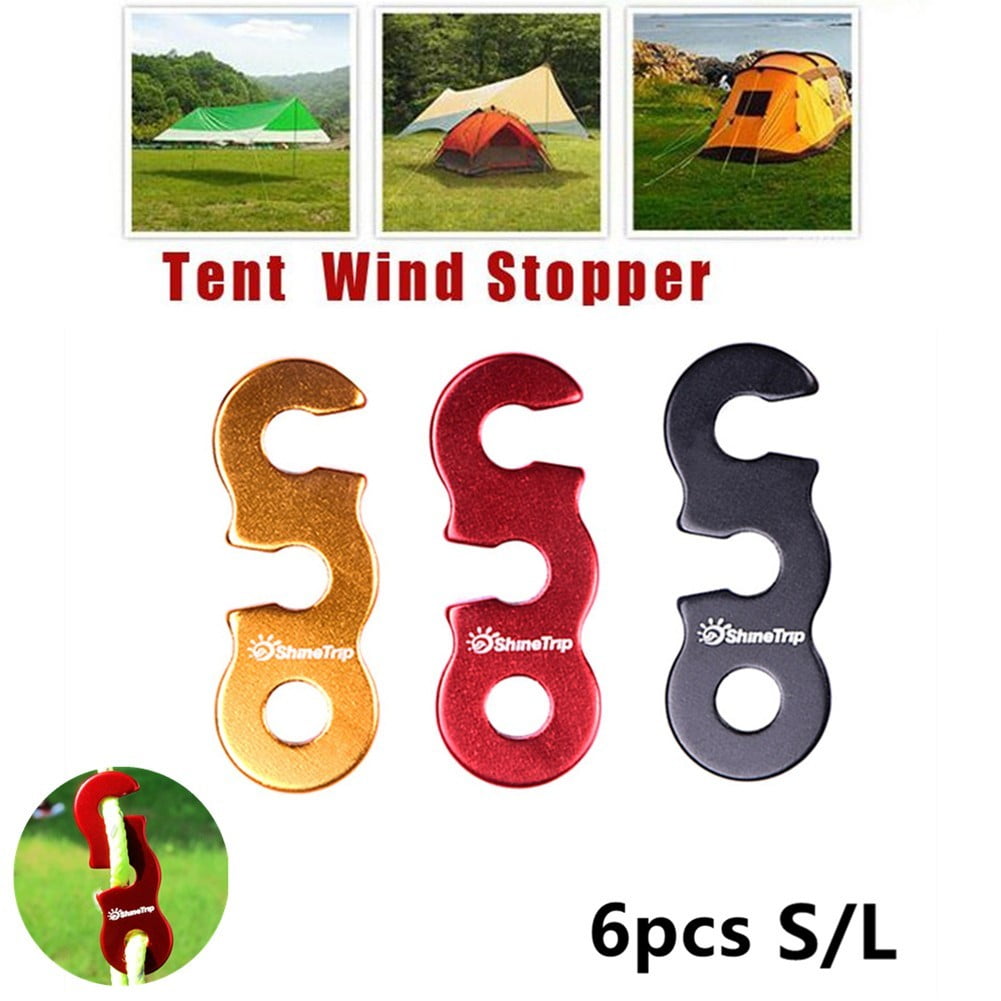 Lock Rope Fasteners Fastener Guy Line Runner 6Pcs Awning Lock Cord Rope ...