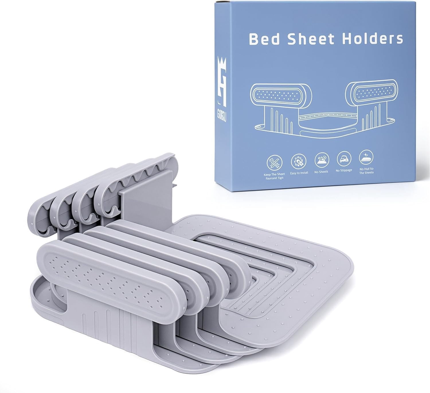 Lock Sheet Holders - No Loose Sheets, Secure Bed Sheets, 4 count Fits ...