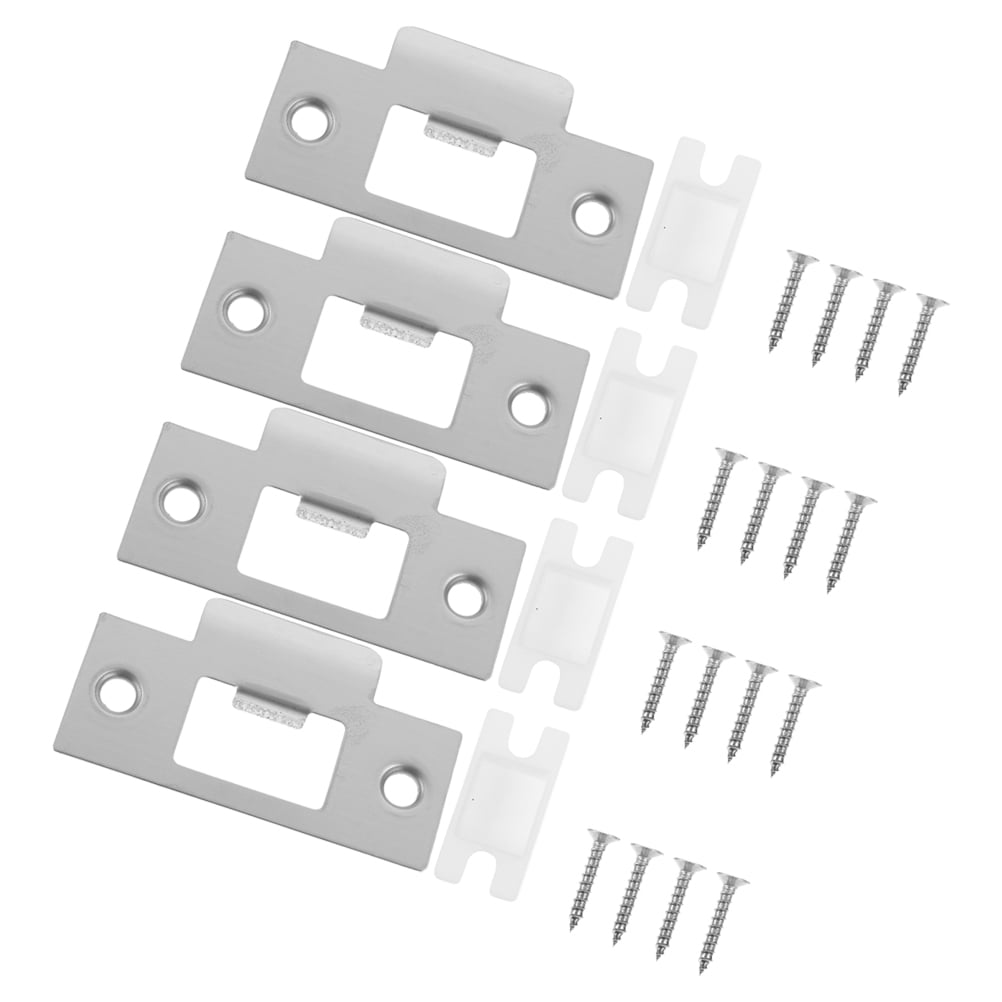 Lock Tongue Buckle 4 Sets Deadbolt Strike Plate An Fittings Insert ...