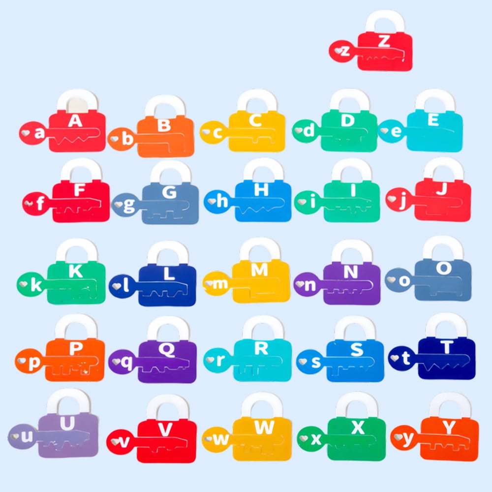 Lock and Key Letters Toy Montessori Counting and Matching Toy Preschool ...