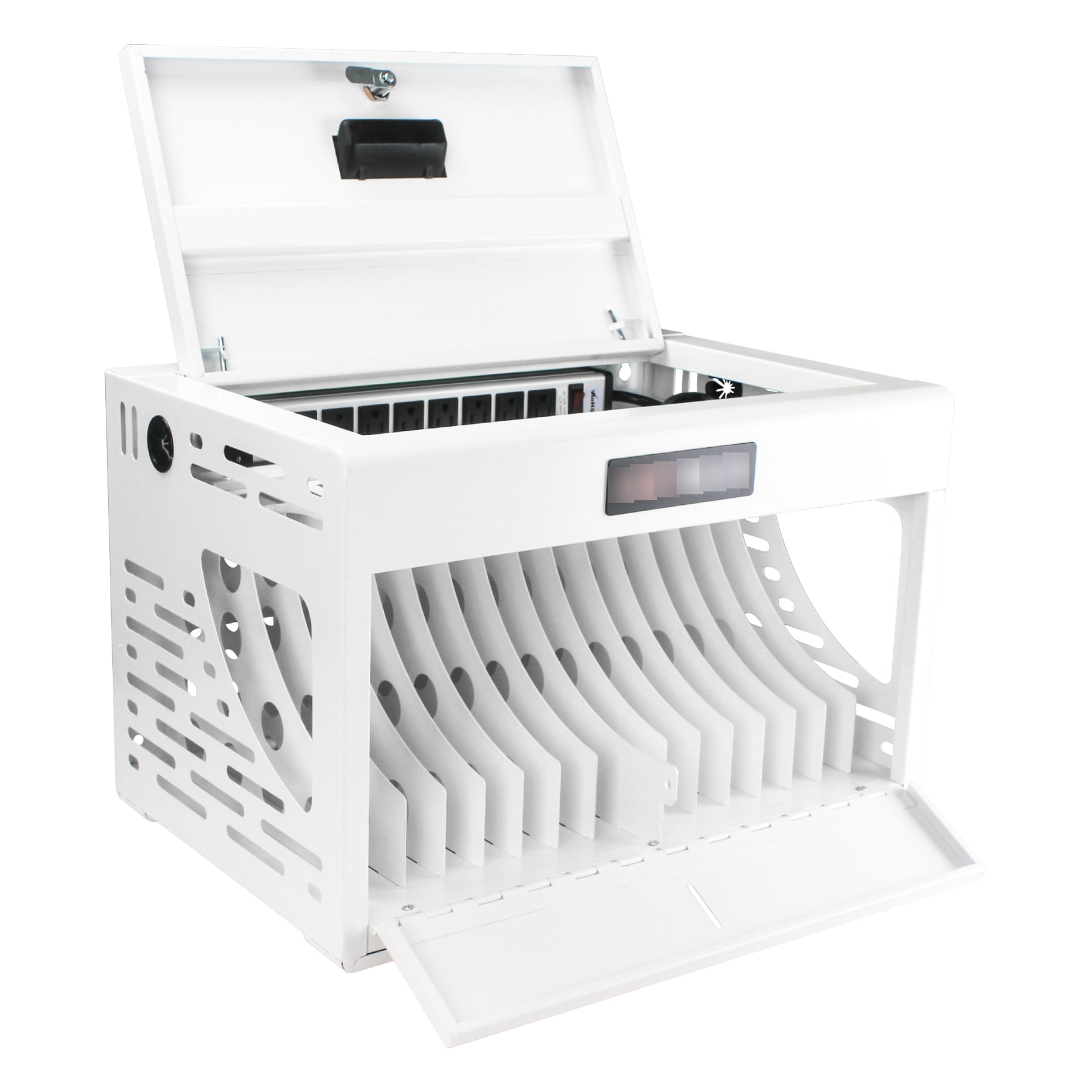 Lockable 16 Charging Station - White Cabinet For Laptops & Tablets ...
