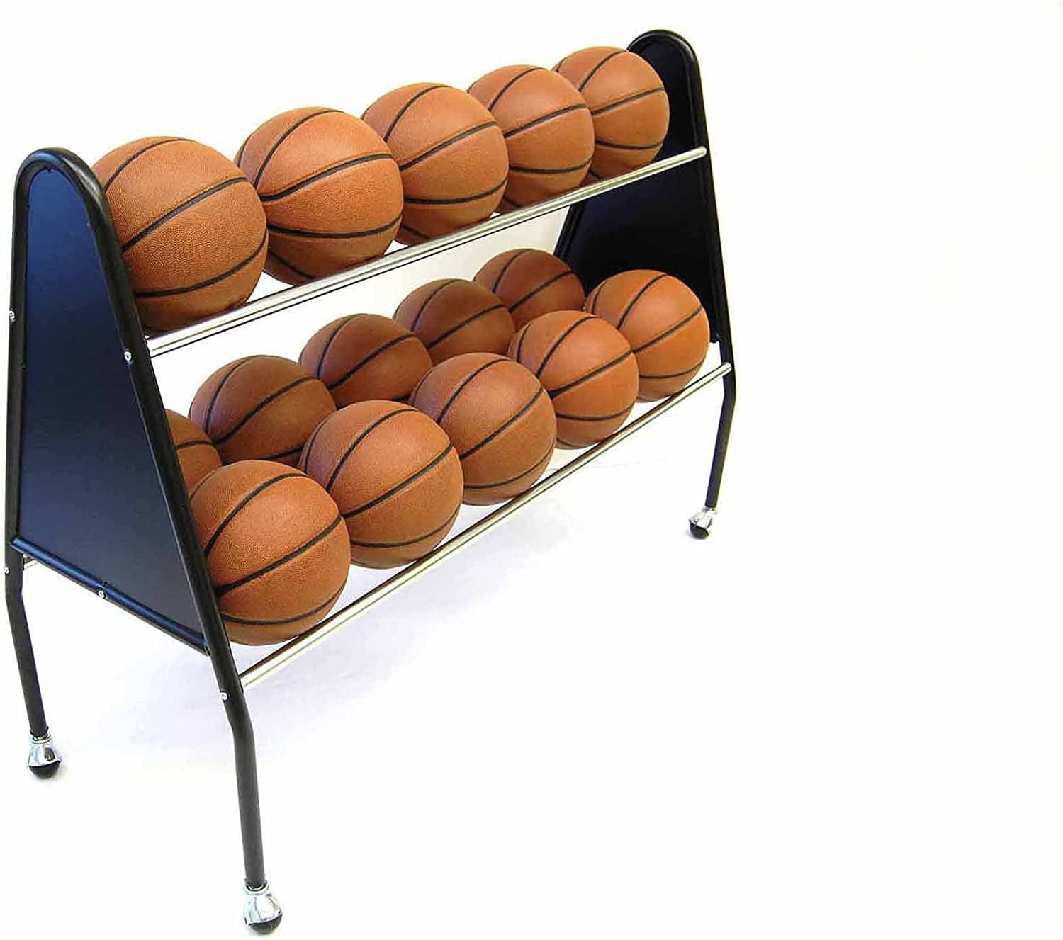 Lockable Ball Storage Cart, Basketball Storage Bin for Indoor Outdoor ...