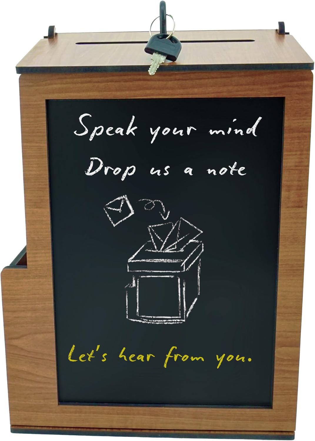 Lockable Box for Voting Suggestions Opinions and Tips - Wooden, Ideal ...