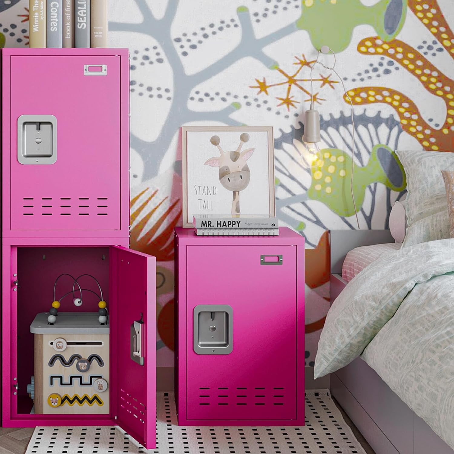 Lockable Children's Metal Storage Locker, Pink - Walmart.com