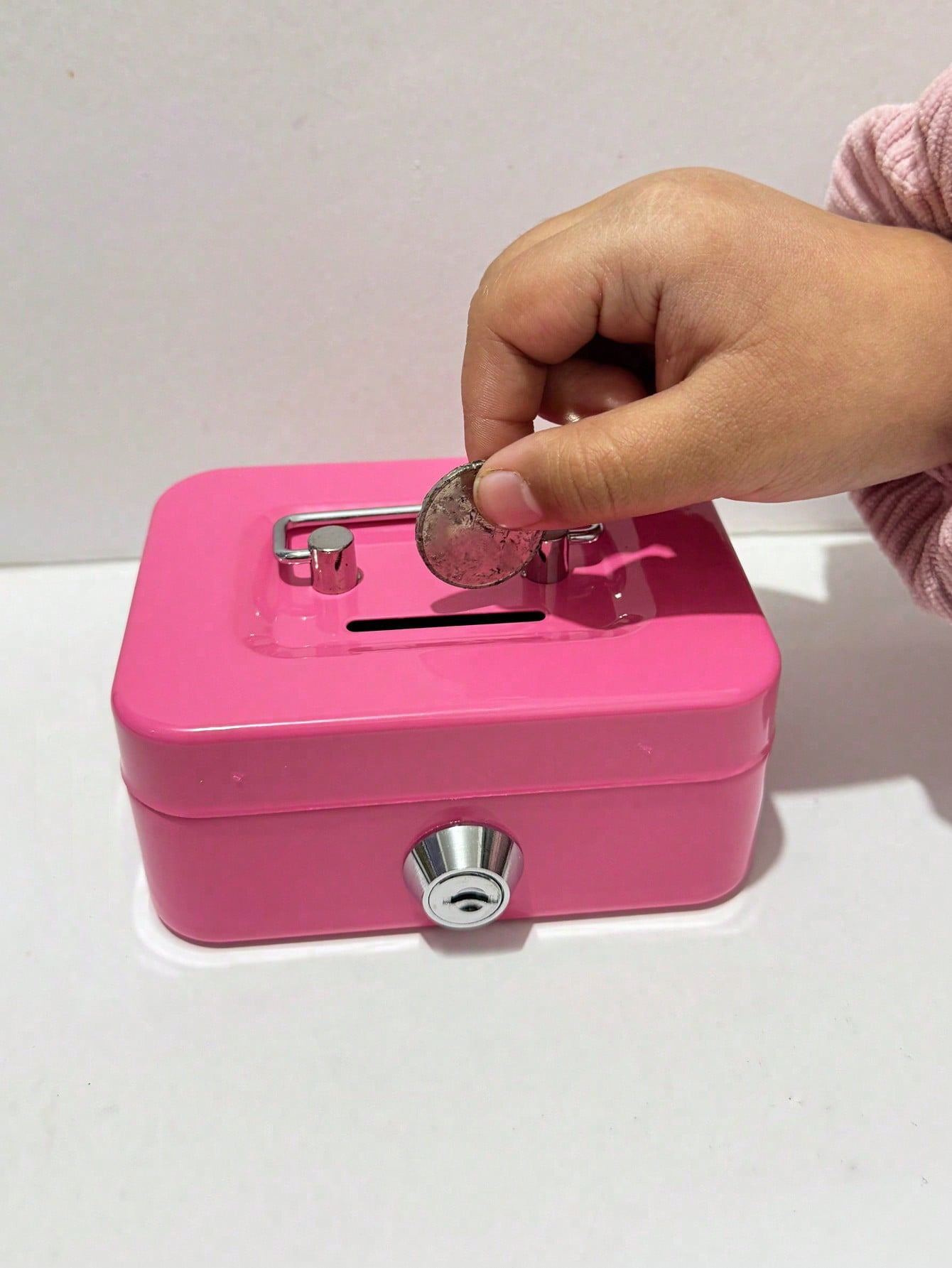 Lockable Colorful Coin Bank Portable Cash Card Document Storage Box ...